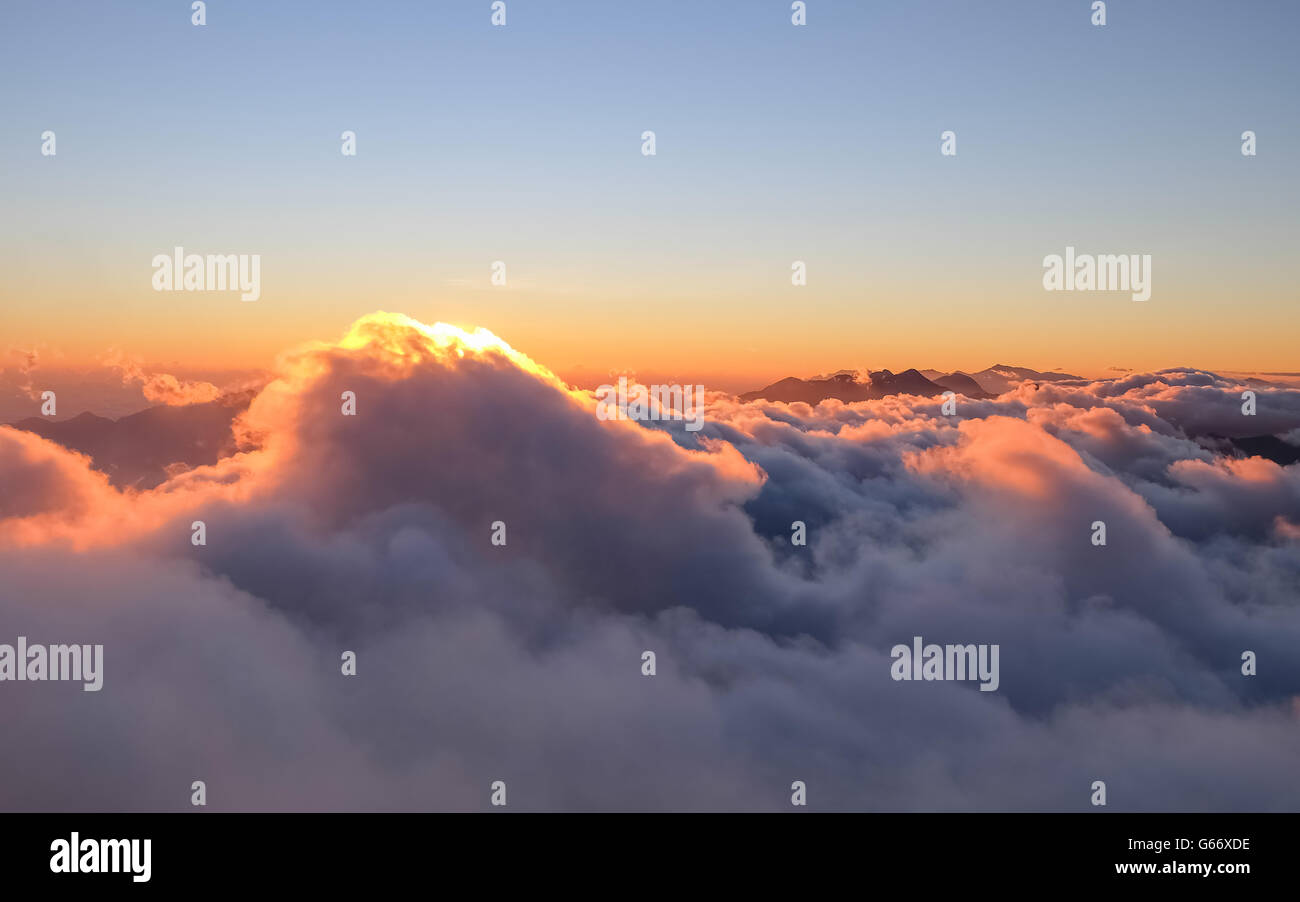 view of clouds from high mountain Stock Photo - Alamy