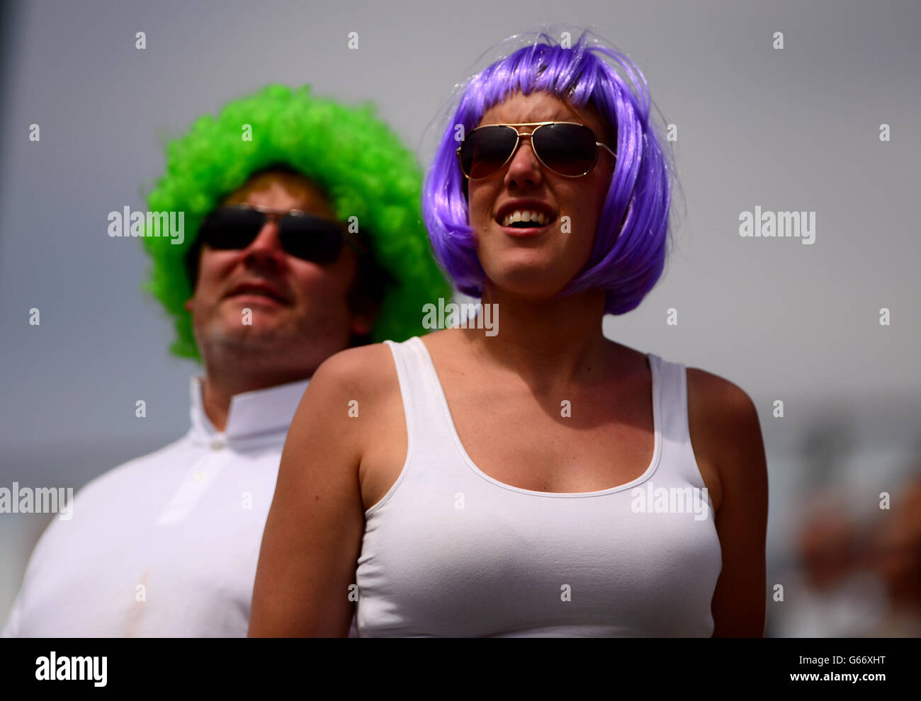 Wimbledon colours purple green hi-res stock photography and images - Alamy