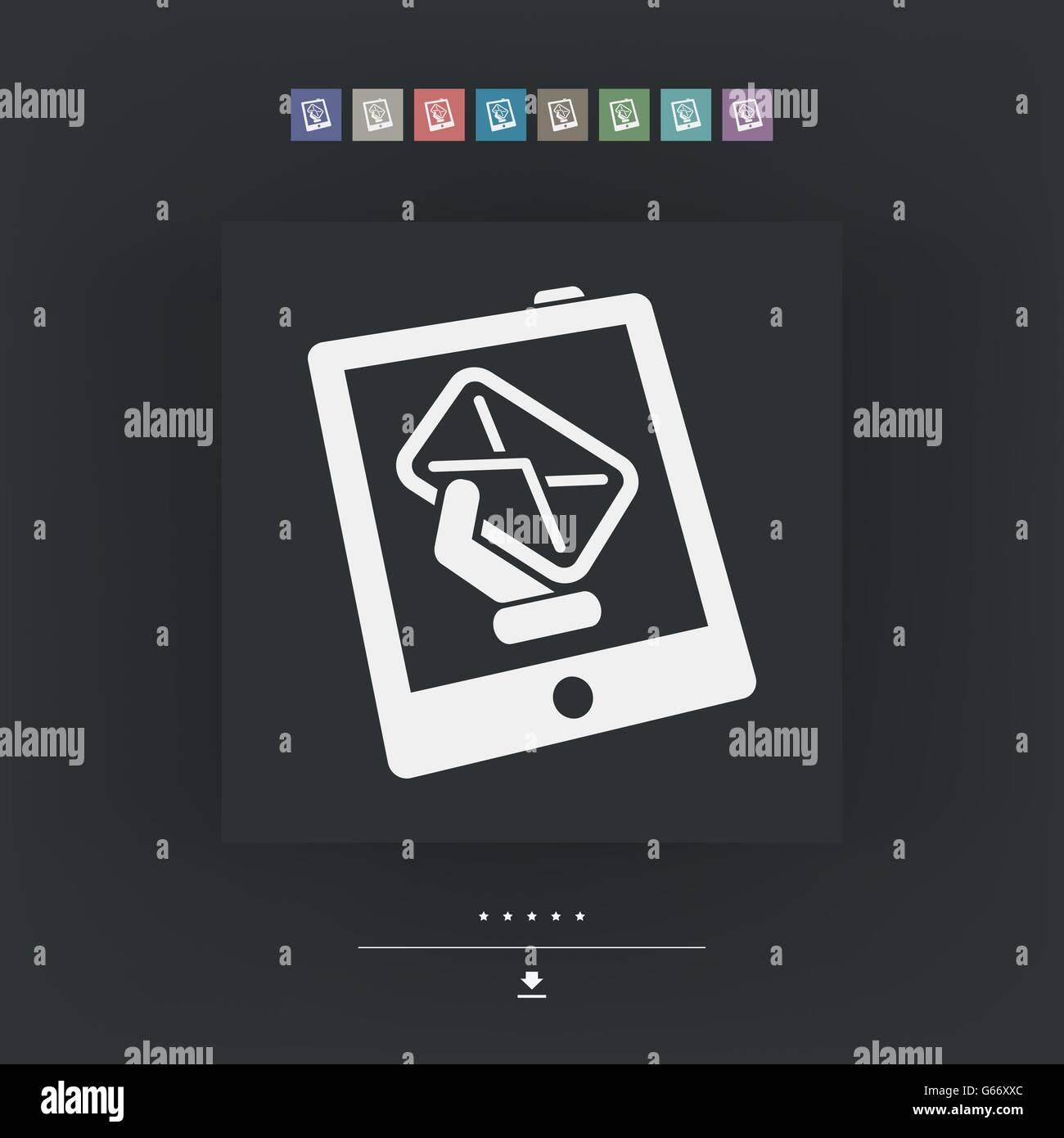 Tablet message icon Stock Vector Image & Art - Alamy