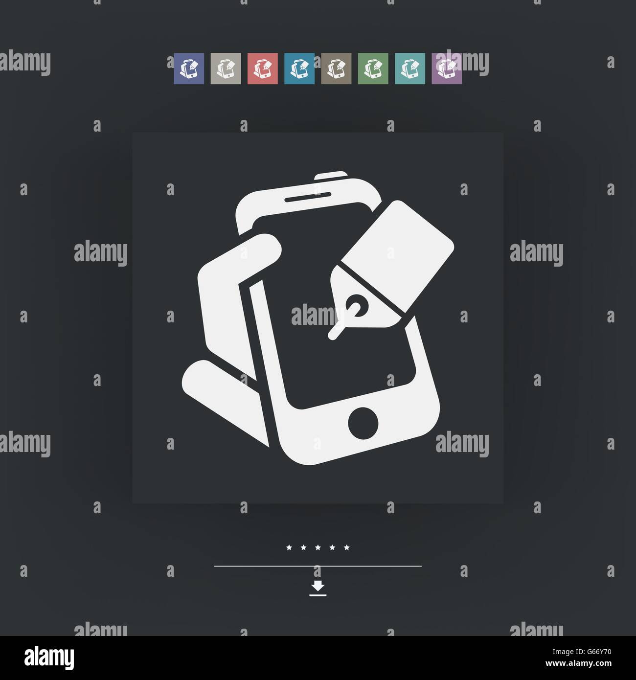 Phone label icon Stock Vector Image & Art - Alamy