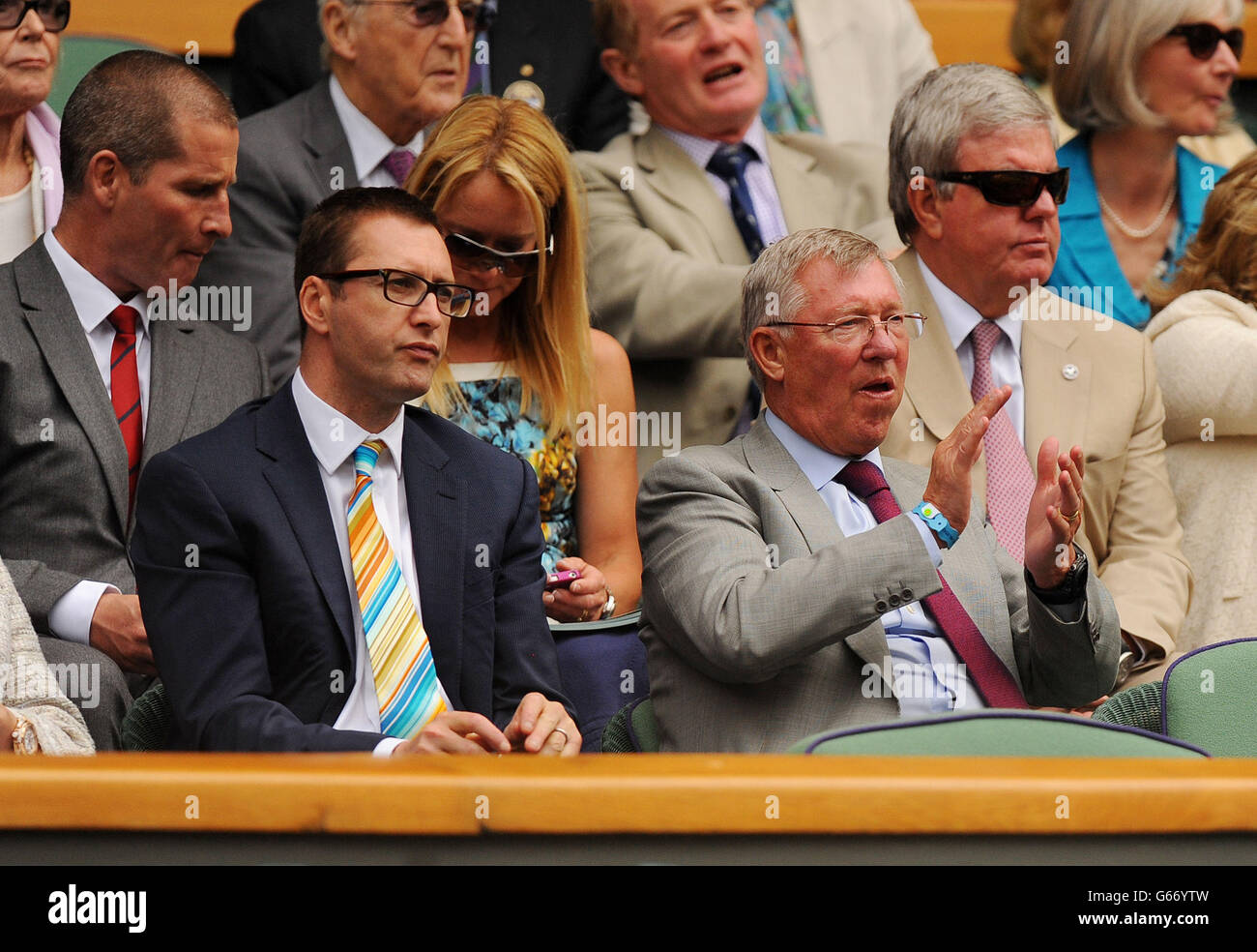 Sir alex ferguson with his son mark hi-res stock photography and images ...