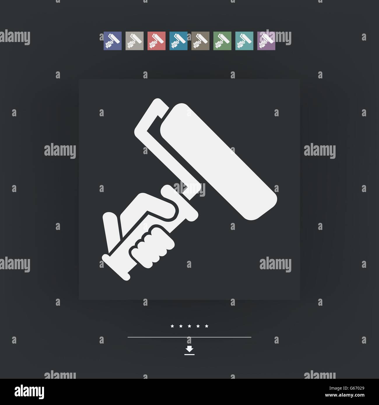 Painter roll symbol Stock Vector Image & Art - Alamy