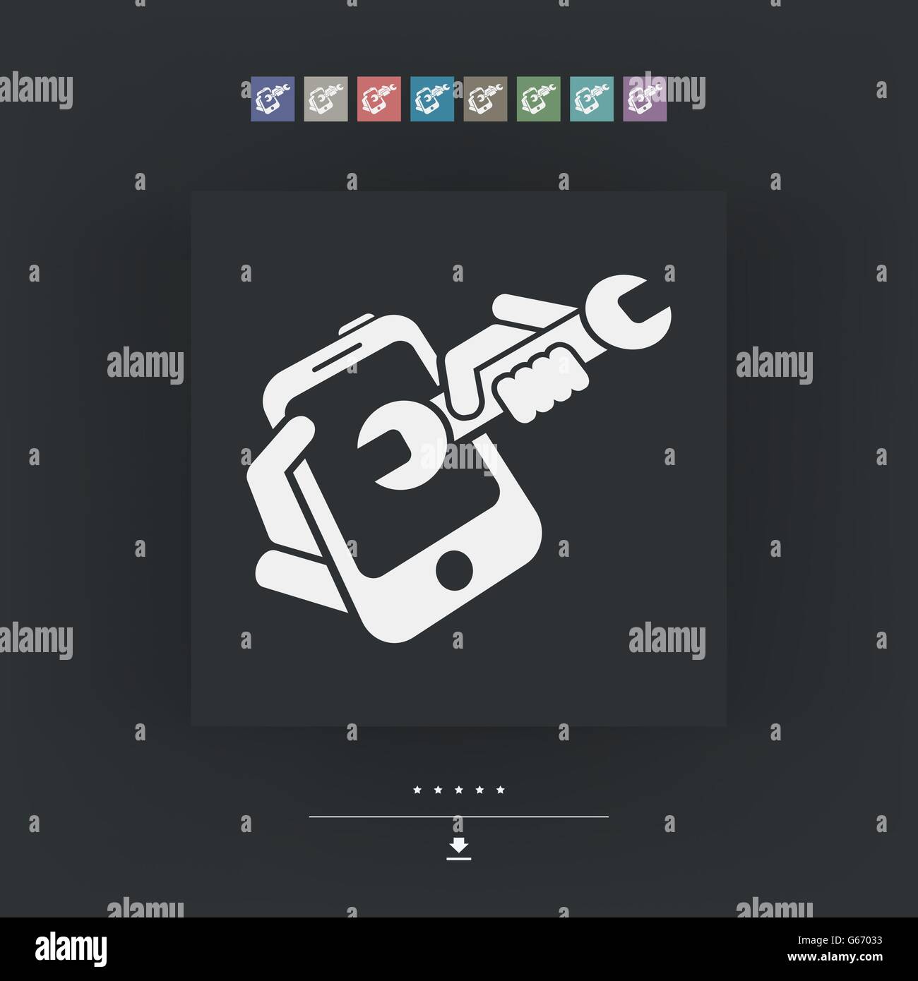 Phone wrench smartphone repair Stock Vector Images - Alamy