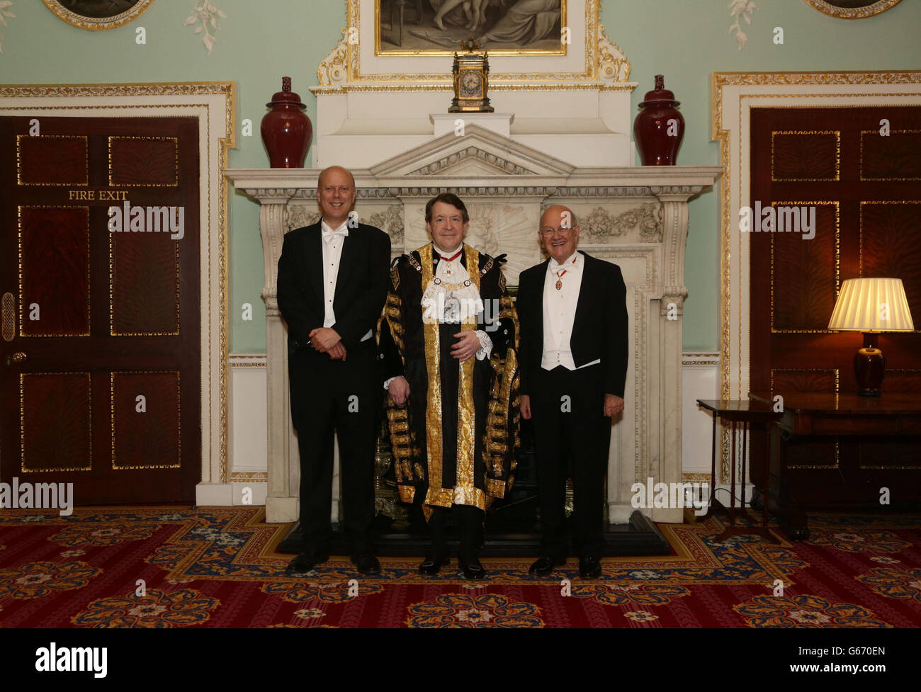 (Left to right) Justice Secretary Chris Grayling; Alderman Roger ...