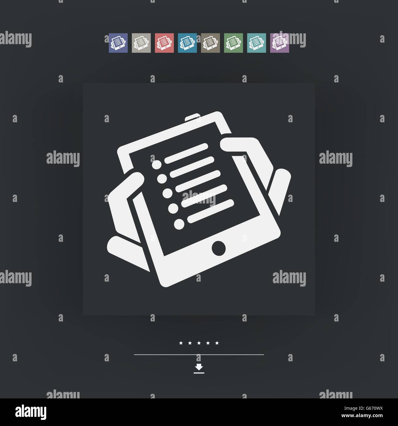 Tablet list icon Stock Vector Image & Art - Alamy
