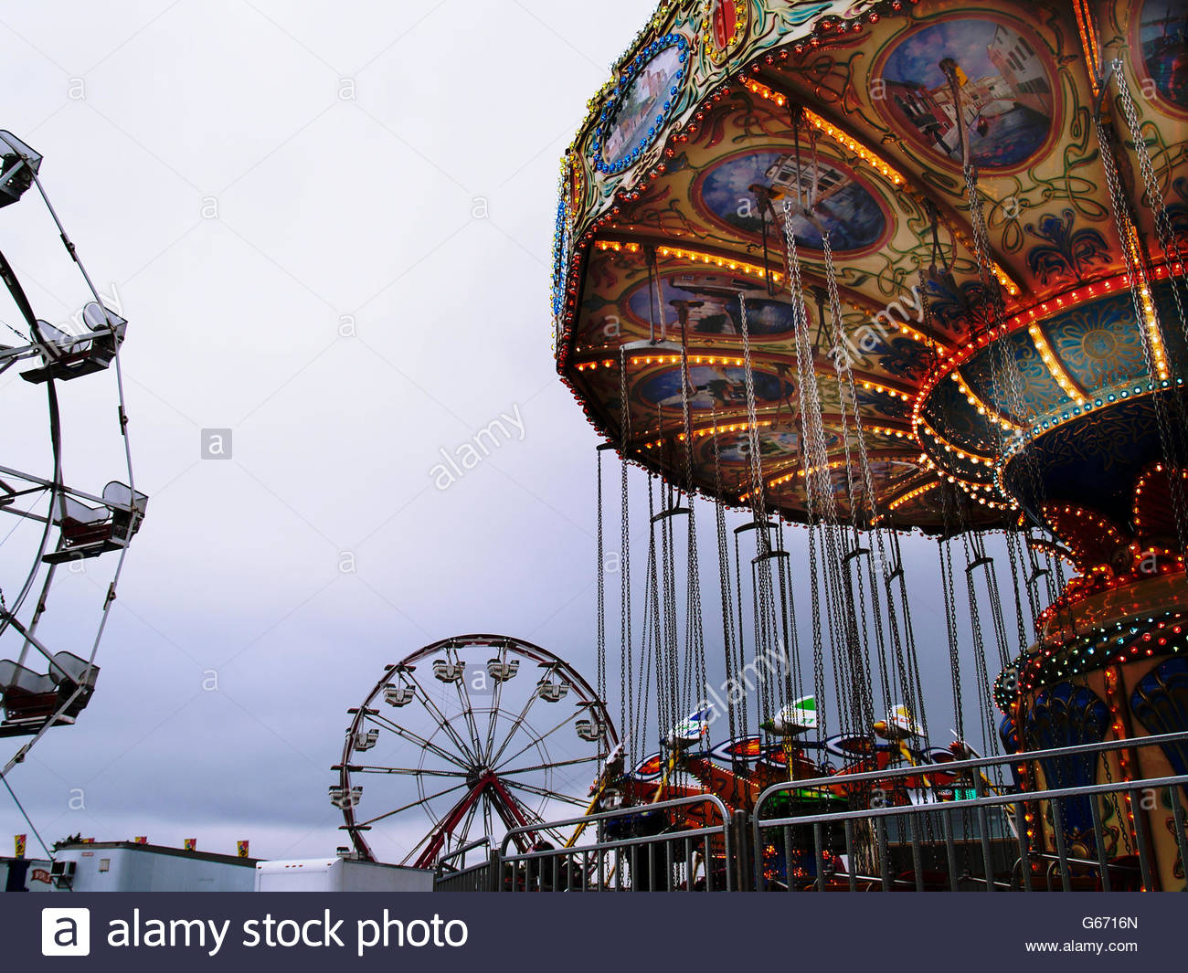 Deserted Fairground Rides Stock Photos & Deserted Fairground Rides ...
