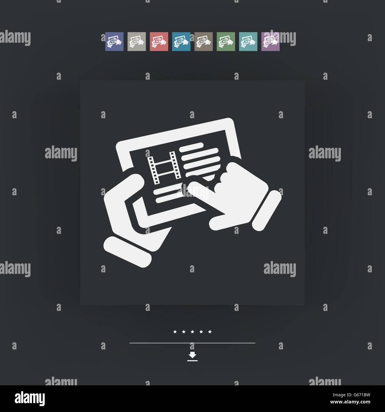 Movie on tablet Stock Vector Image & Art - Alamy
