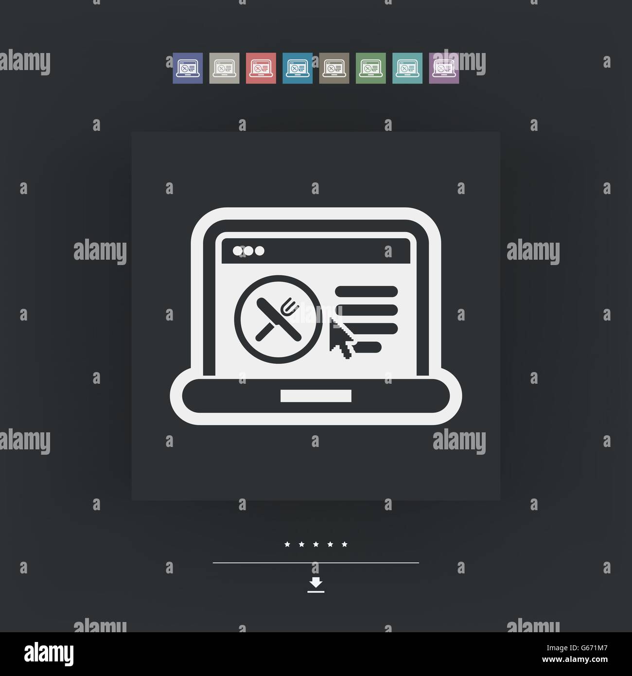 Illustration of food computer icon Stock Vector Image & Art - Alamy