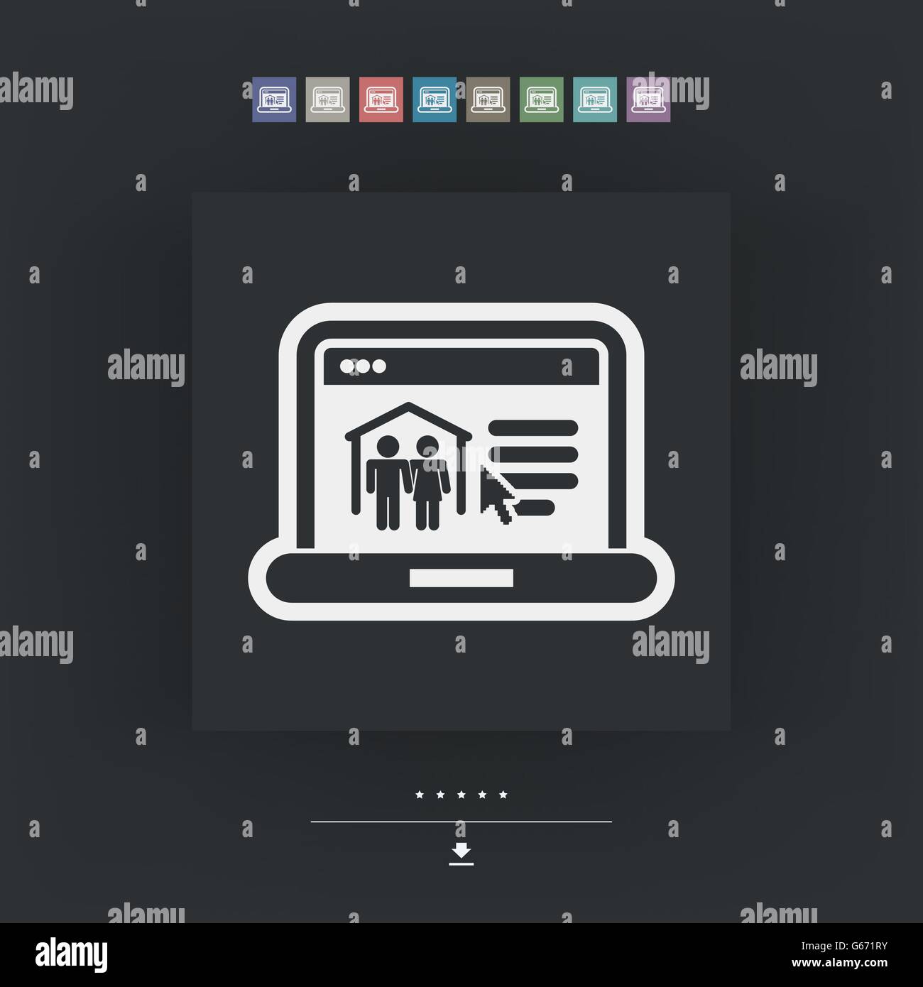 Real estate website icon Stock Vector Image & Art - Alamy