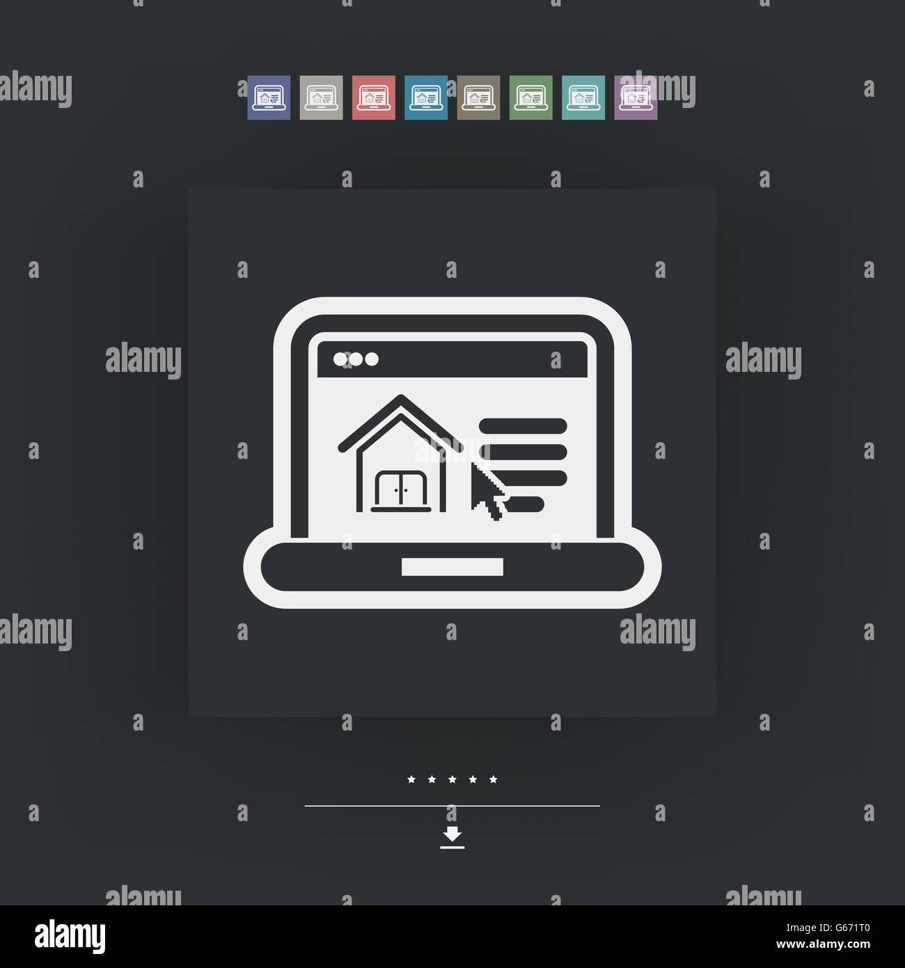 Real estate website icon Stock Vector Image & Art - Alamy