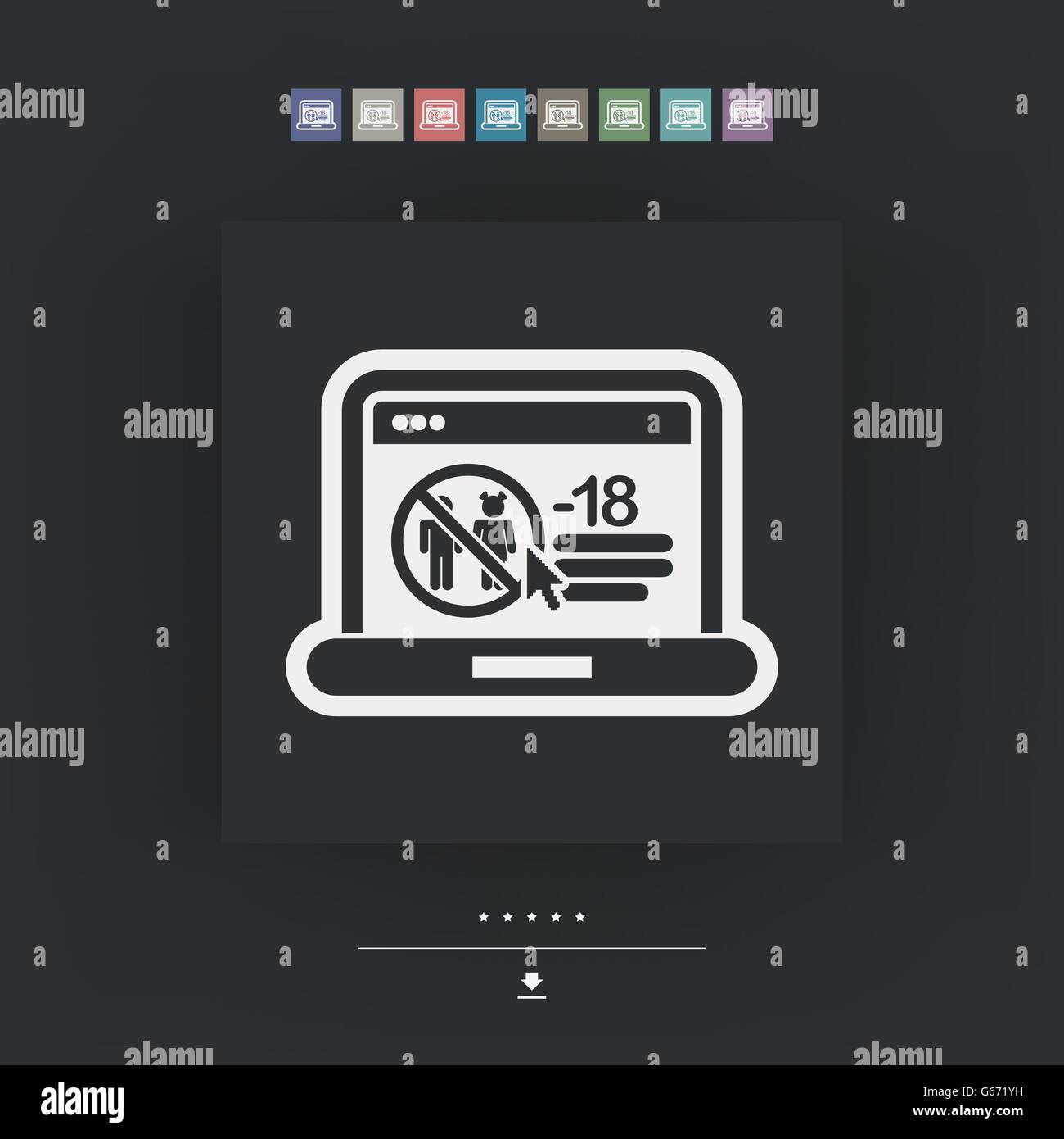 Web parental advisory Stock Vector Image & Art - Alamy