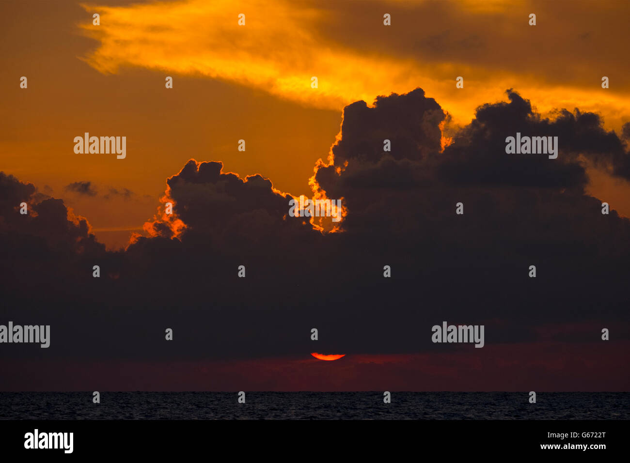 Sunset, Grand Cayman, Cayman Islands, Caribbean Stock Photo - Alamy