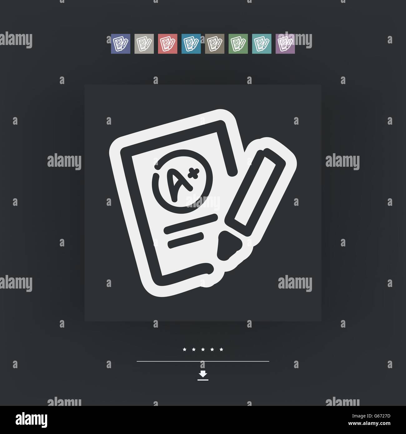 Excellent evaluation test icon Stock Vector Image & Art - Alamy