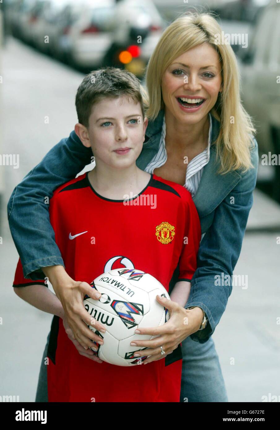 Christopher Chambers, 10, from Northern Ireland, with TV presenter ...