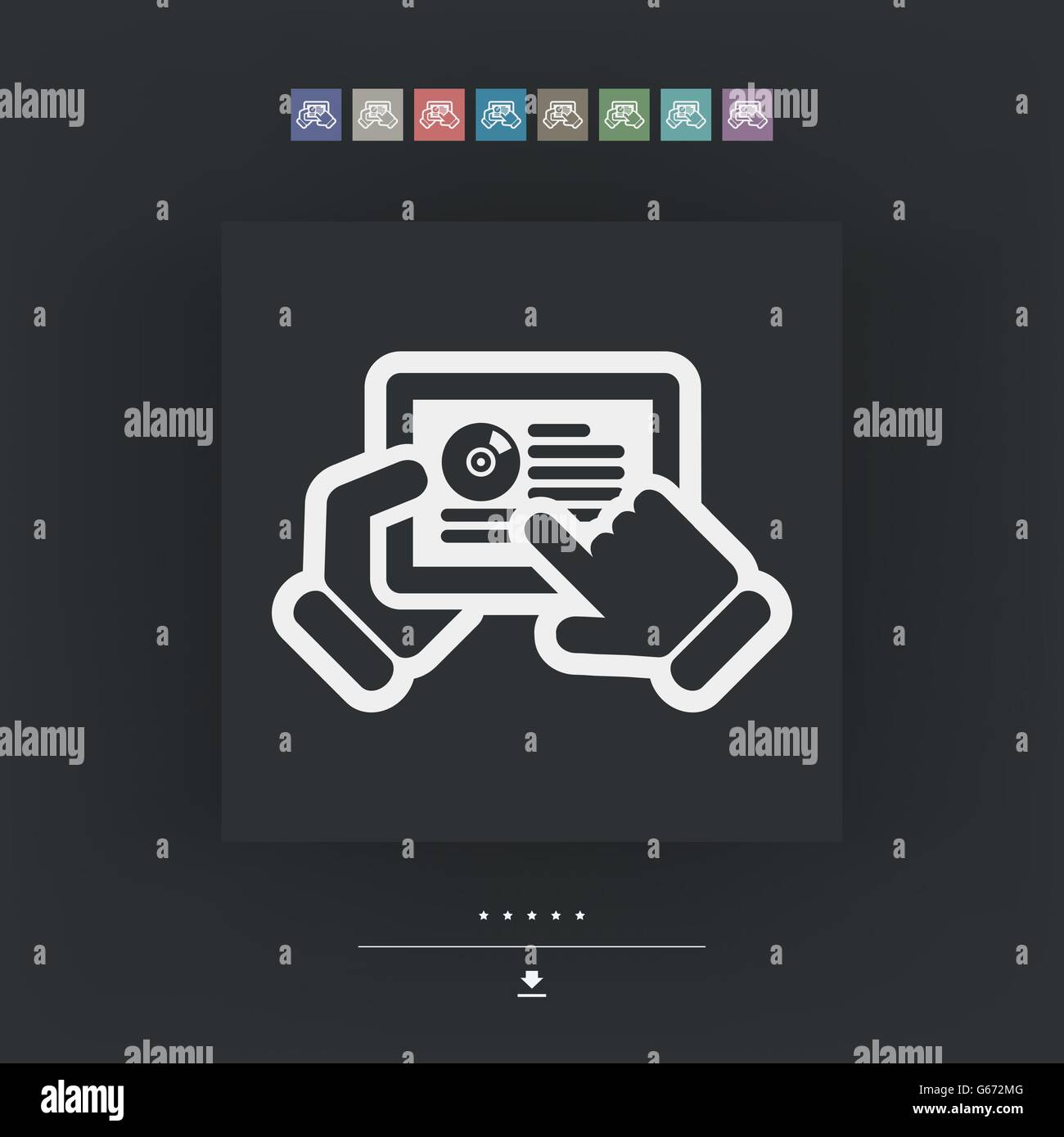Tablet music icon Stock Vector Image & Art - Alamy