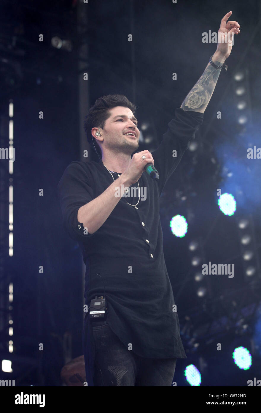 Danny O'Donoghue of The Script performing on the Main Stage at the Isle ...