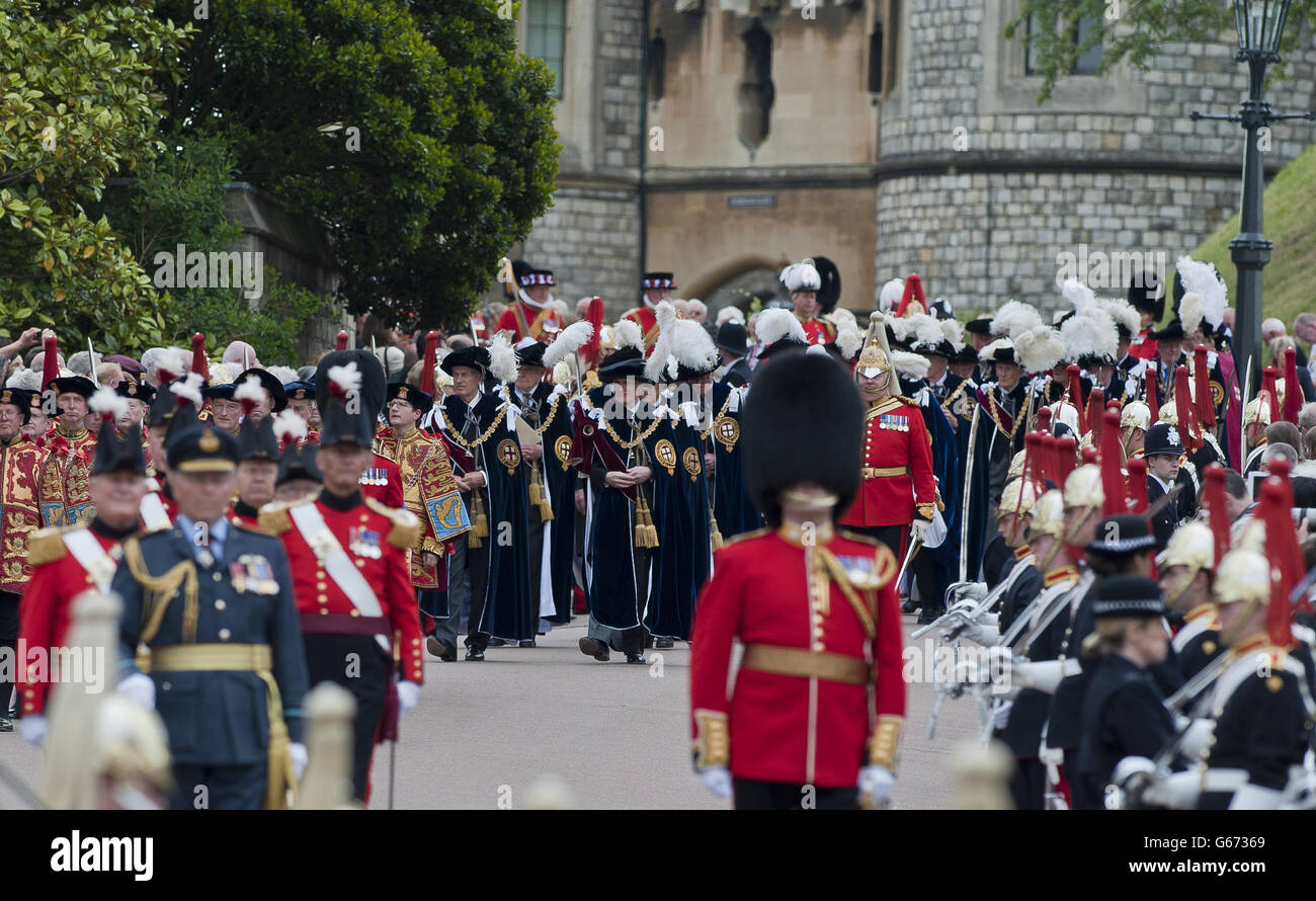 Royal Garter procession Stock Photo - Alamy