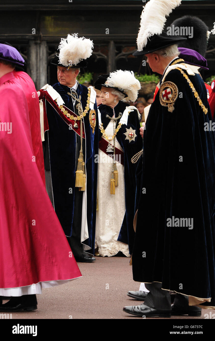 Royal Garter procession Stock Photo - Alamy
