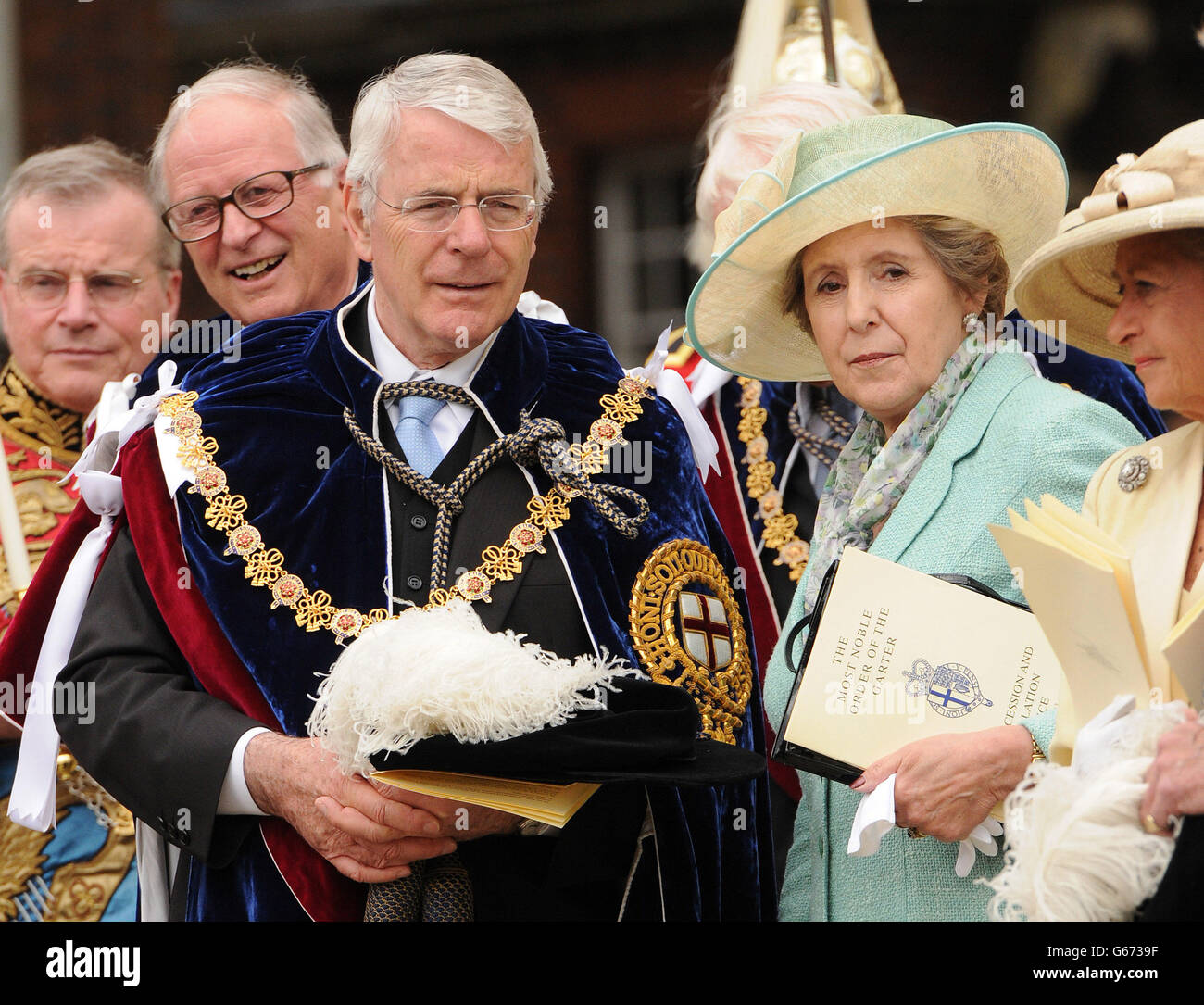 Lord John Major and Lady Norma Major attend the Order Of The Garter ...