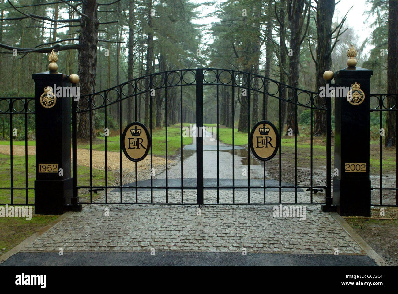 The Jubilee Gates At Sandringham, Norfolk. The gates are due to be ...