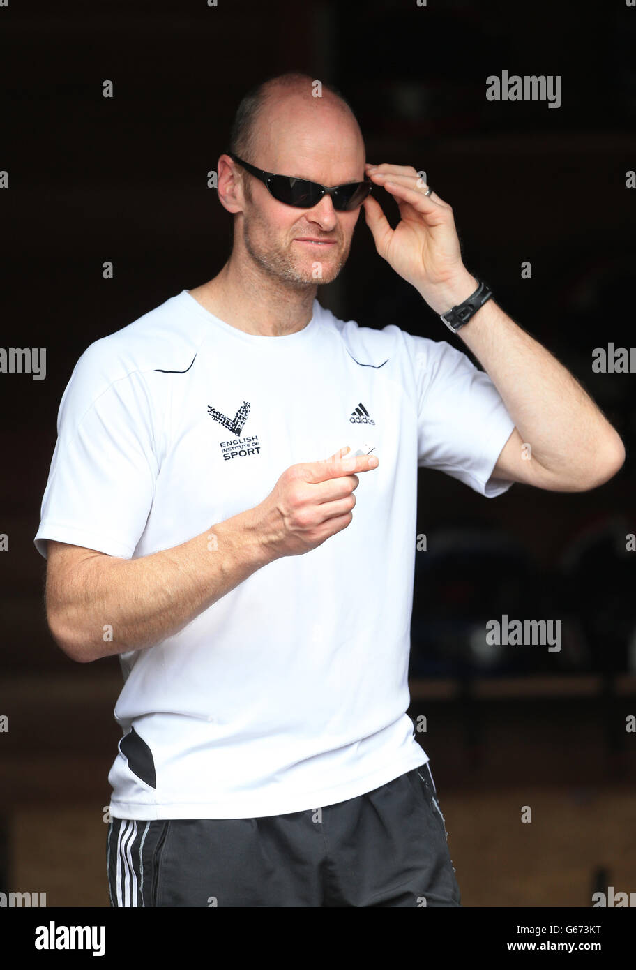 Coach Mark Campbell during the Team GB Media Day at Bath University ...