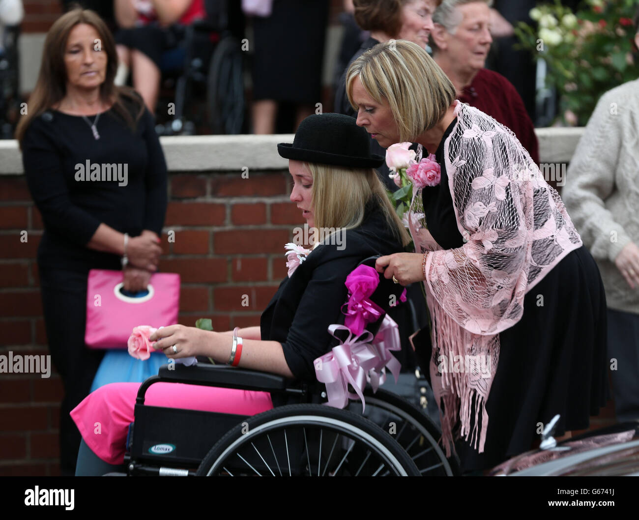 Amy firth attends the funeral of her sister beth jones hi-res stock ...