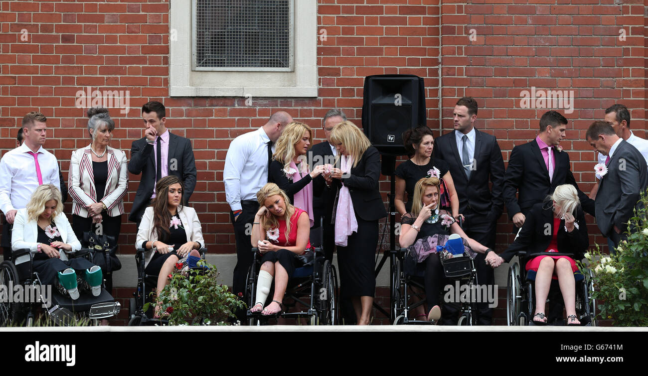 Mourners attend the funeral of Beth Jones, who died in a crash on the ...