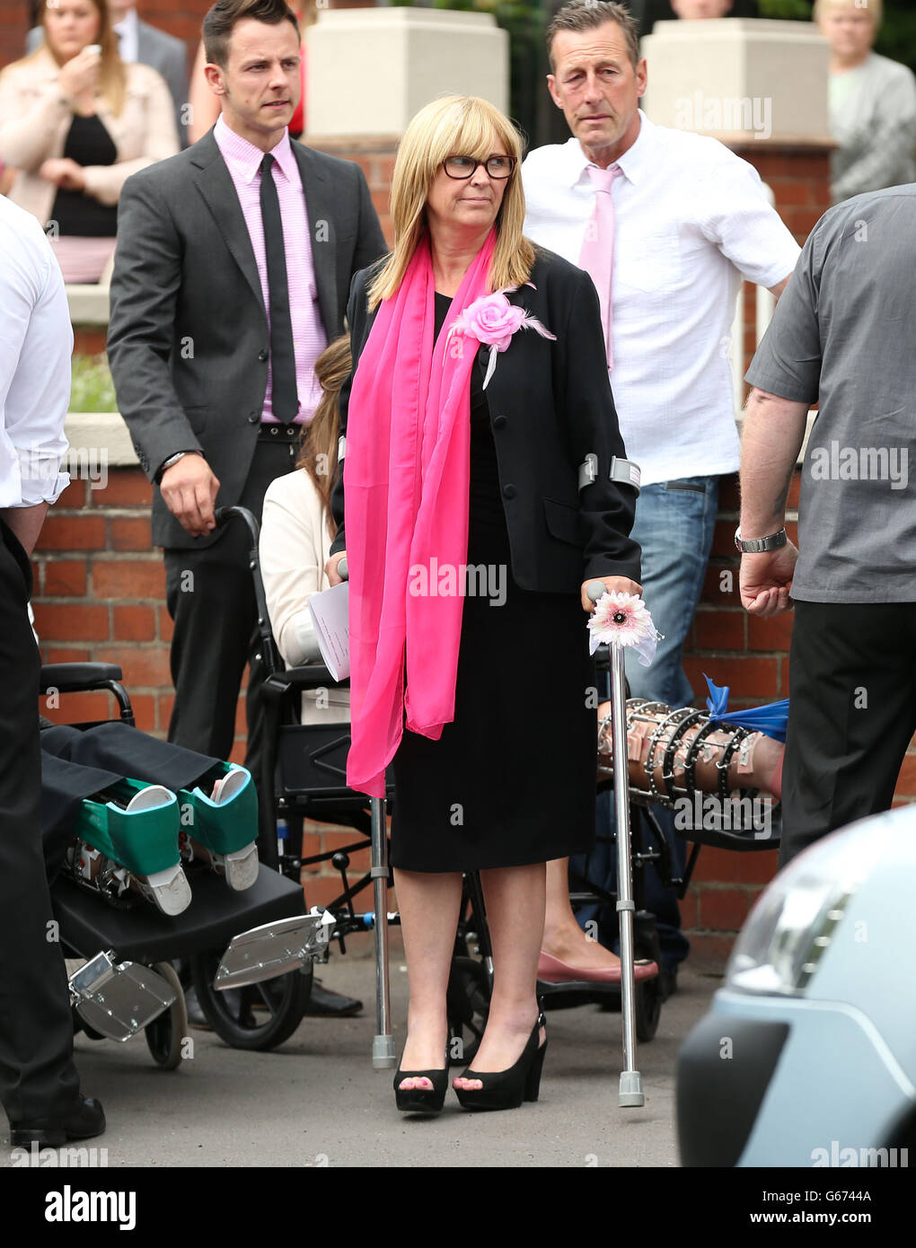 Diane Jones leaves the funeral of Beth Jones, who died in a crash on ...