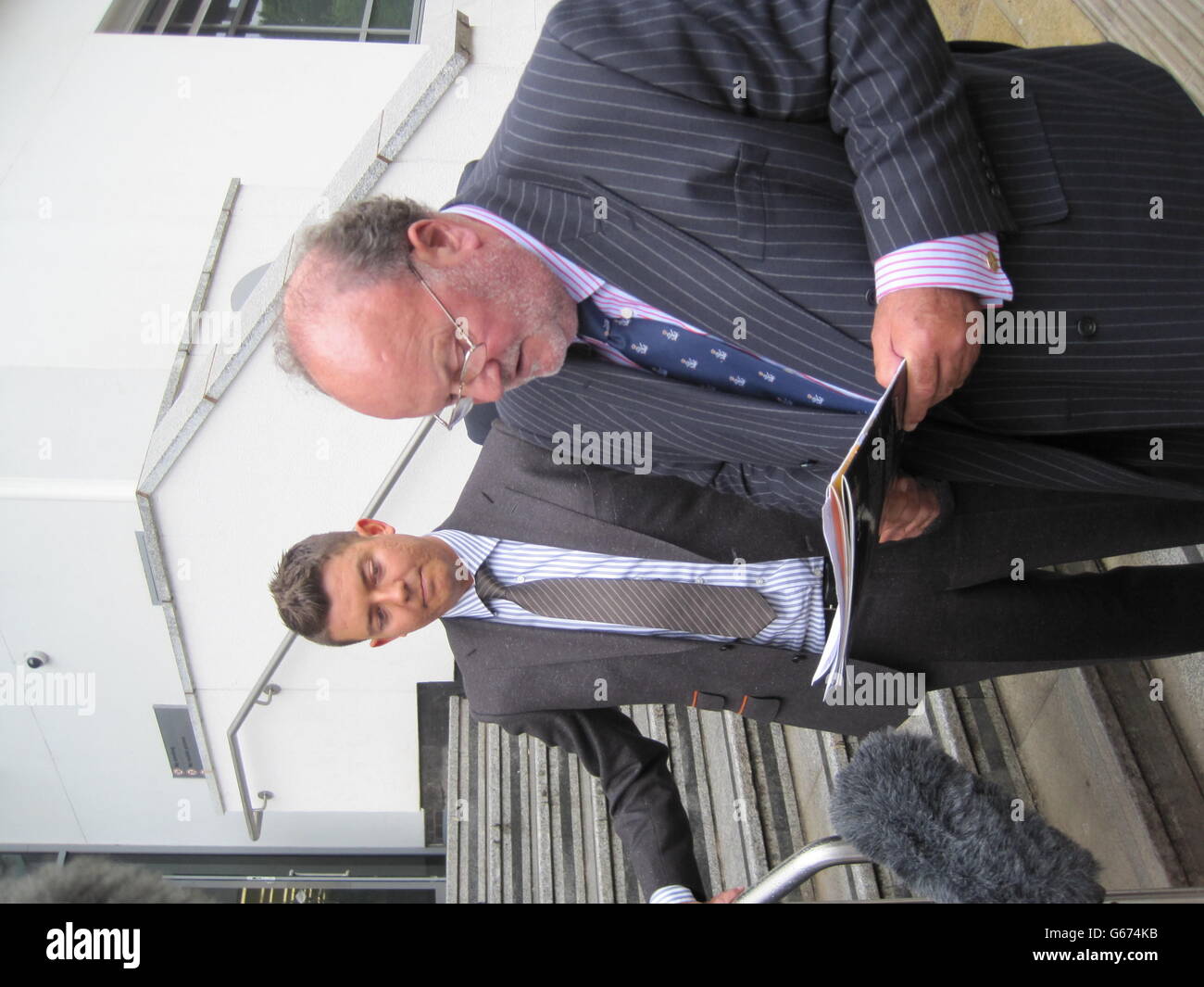 James Francis and his solicitor, Jim Crocker, outside Warwick Crown ...
