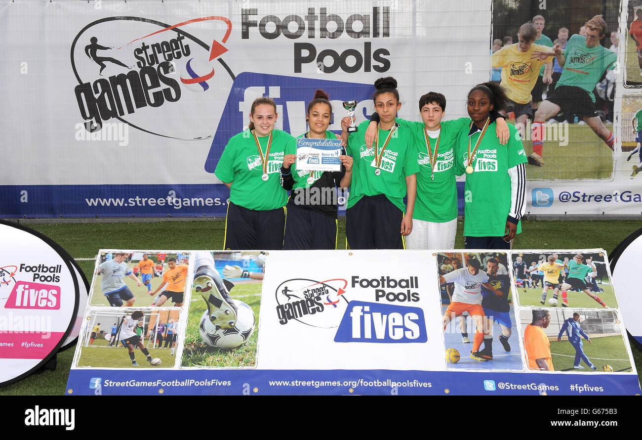 Sport - StreetGames Football Pools Fives - London. Teams during the ...
