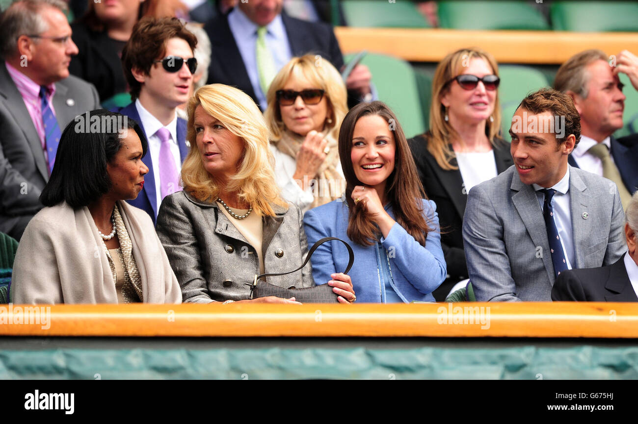 Pippa Middleton (second right) sits with her brother James and Dr ...
