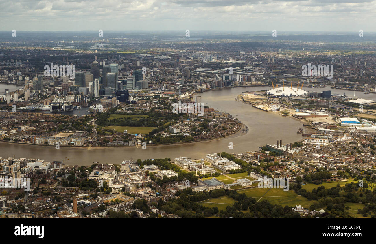 Aerial view o2 arena in hi-res stock photography and images - Alamy