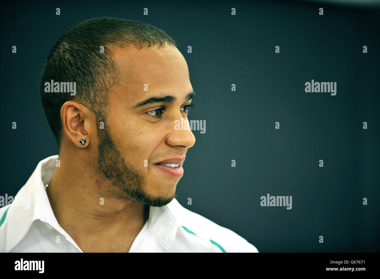 Lewis Hamilton during the launch of a in-store F1 simulator ahead of ...