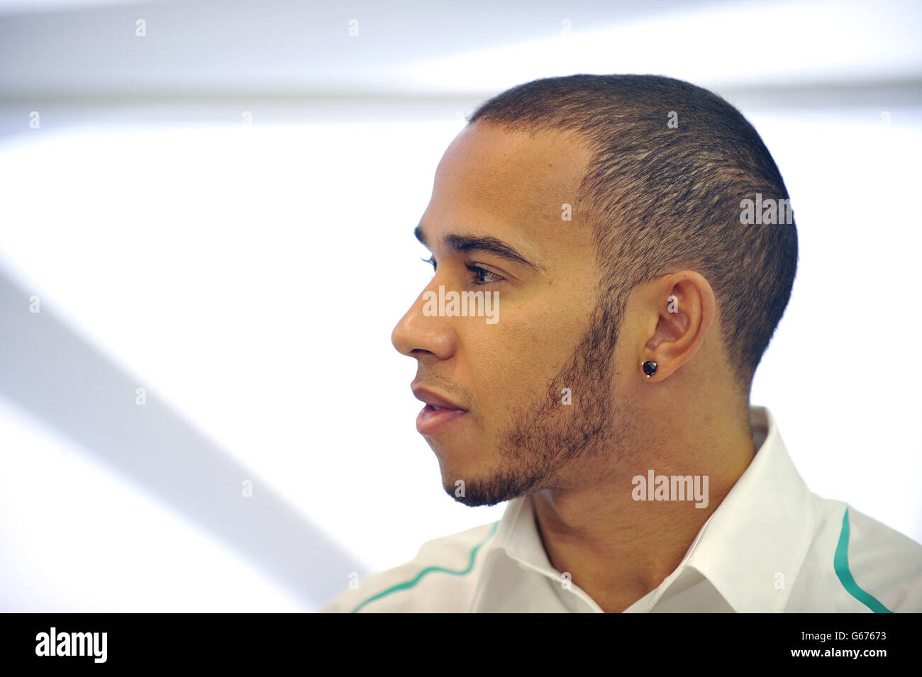 Lewis Hamilton during the launch of a in-store F1 simulator ahead of ...