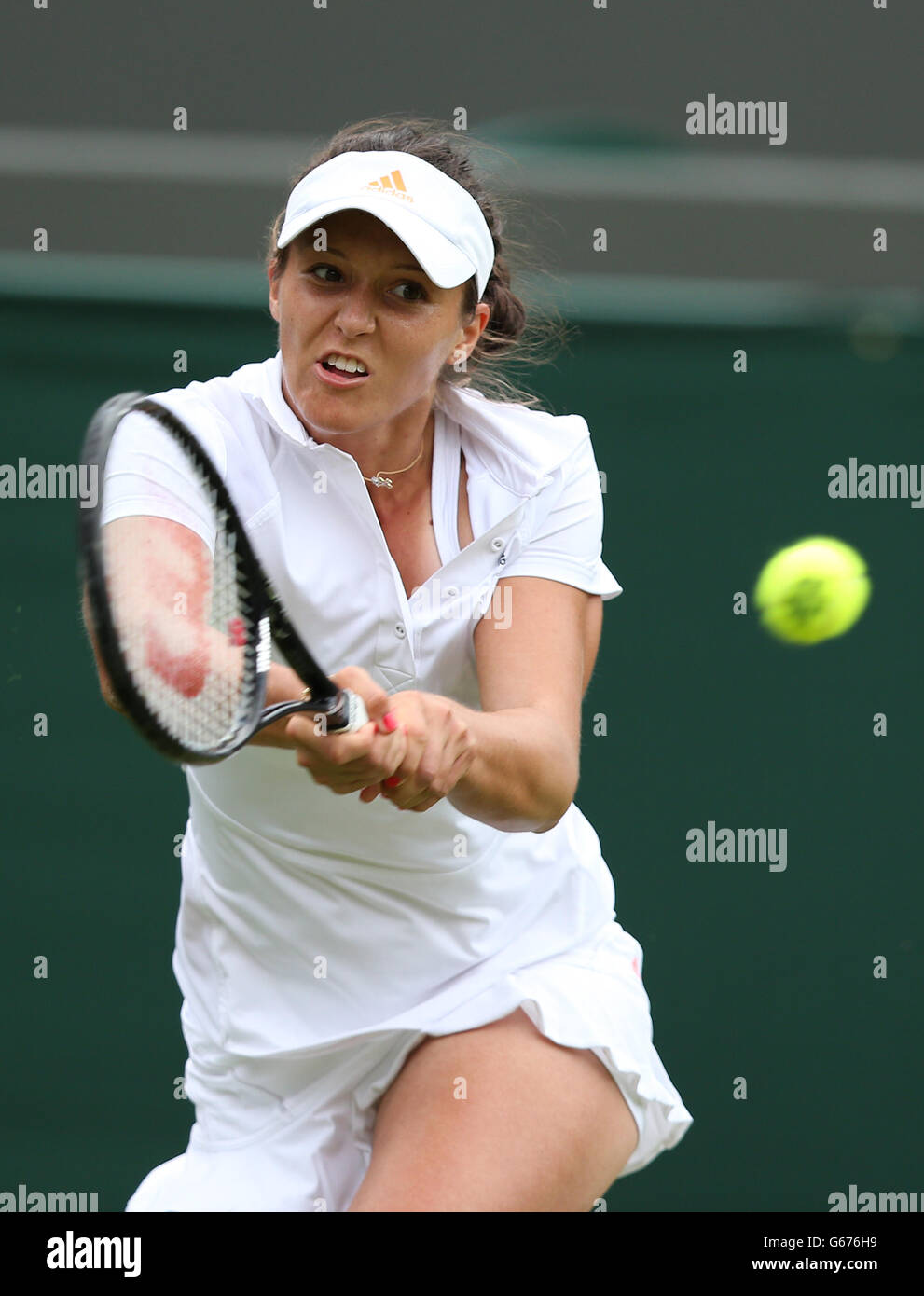 Great Britain's Laura Robson in action against Russia's Maria Kirilenko ...