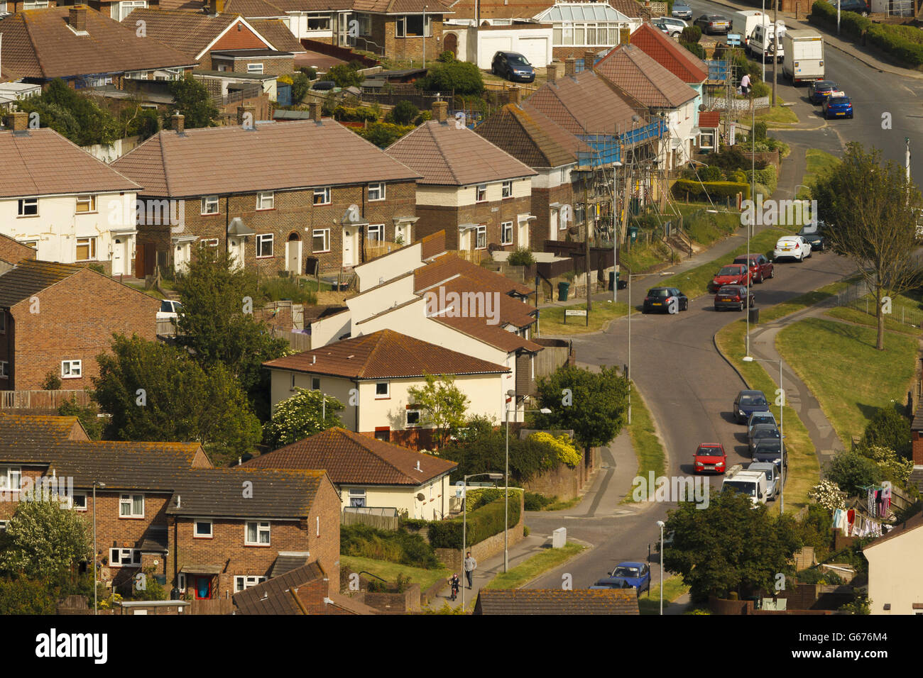 A general view of the White Hawk council estate on the edge of Brighton ...