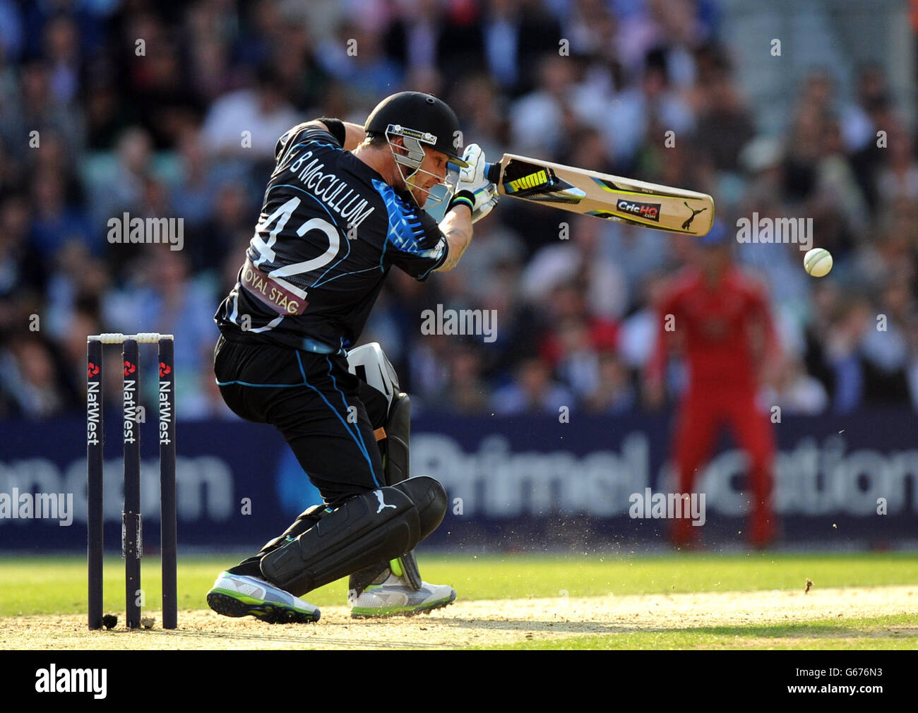 New Zealand's Brendon McCullum bats during the Natwest International ...