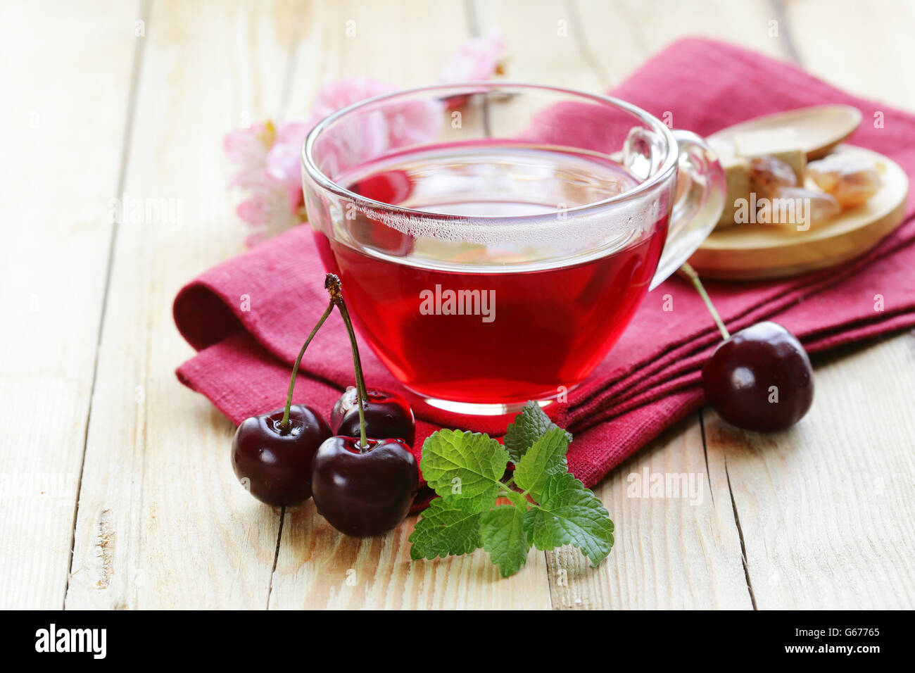 Cherry tea cup fruit hi-res stock photography and images - Alamy