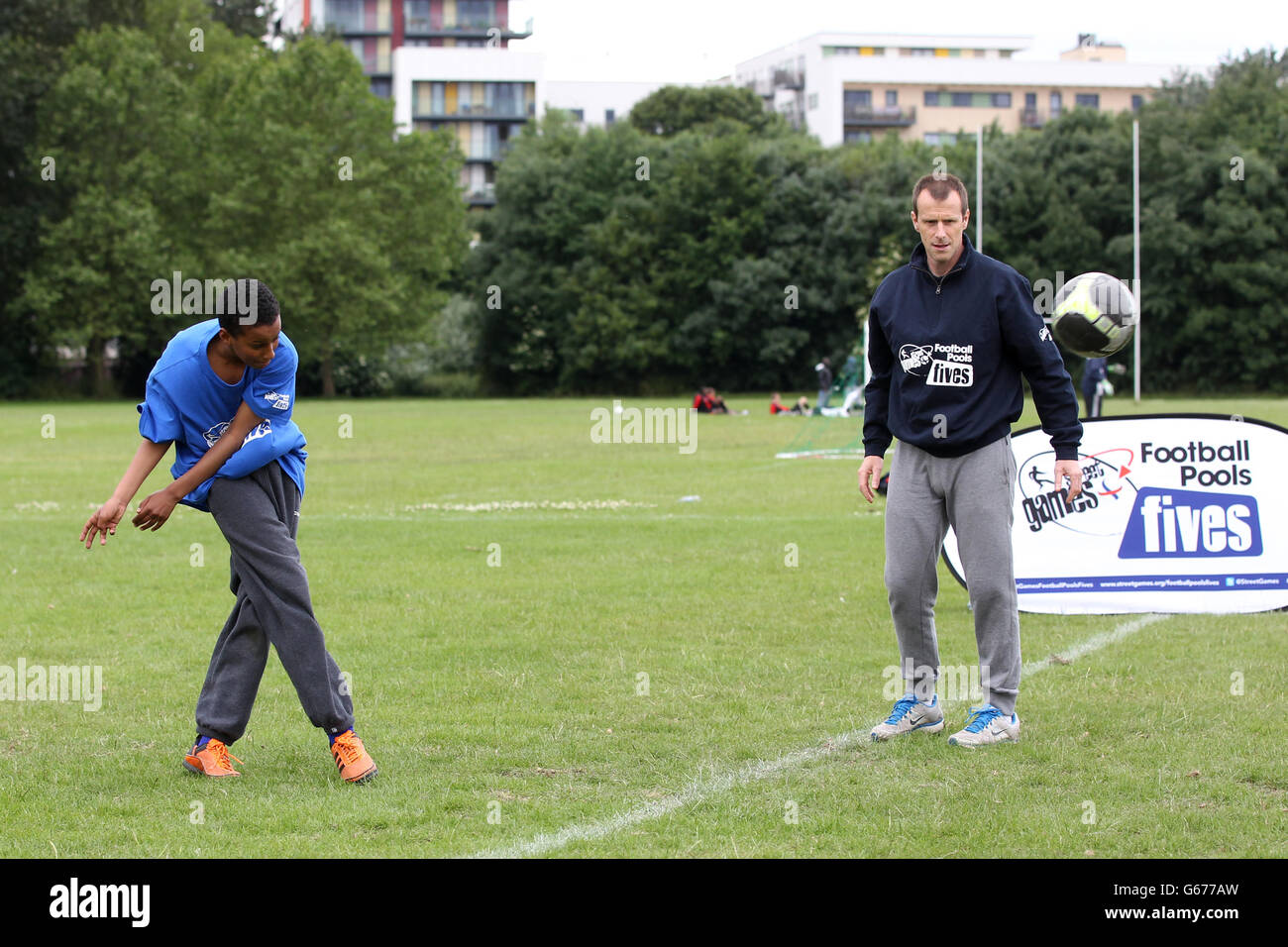 Sport - StreetGames Football Pools Fives - London Stock Photo - Alamy