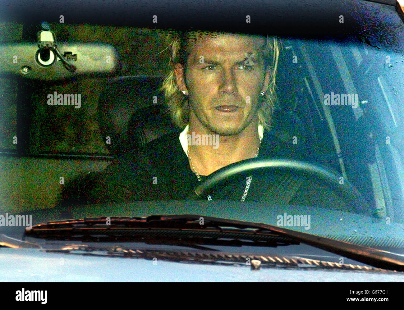 Manchester united footballer david beckham leaves his home in cheshire ...