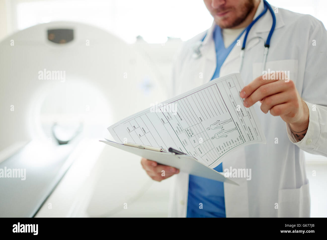 Preparation for CT scan Stock Photo - Alamy