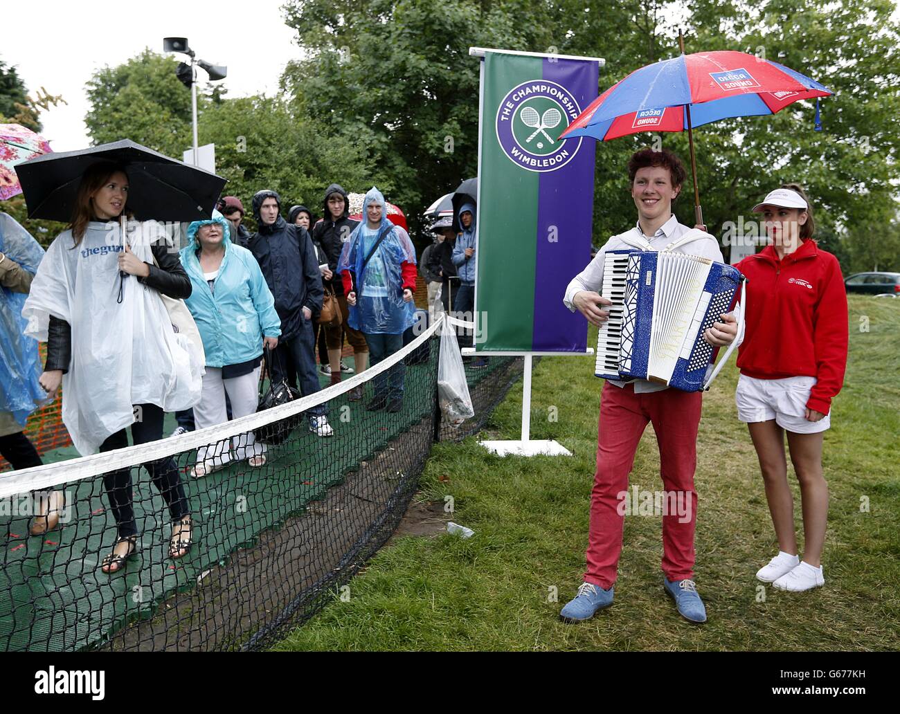 Lithuanian accordionist Martynas Levickis entertains the passing crowd ...