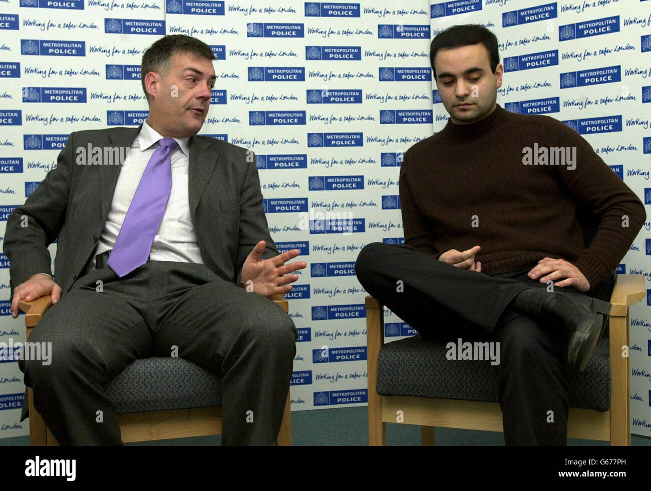 Detective Inspector Mark Roycroft (left) and Rehman Ahmed, 24, son of a ...