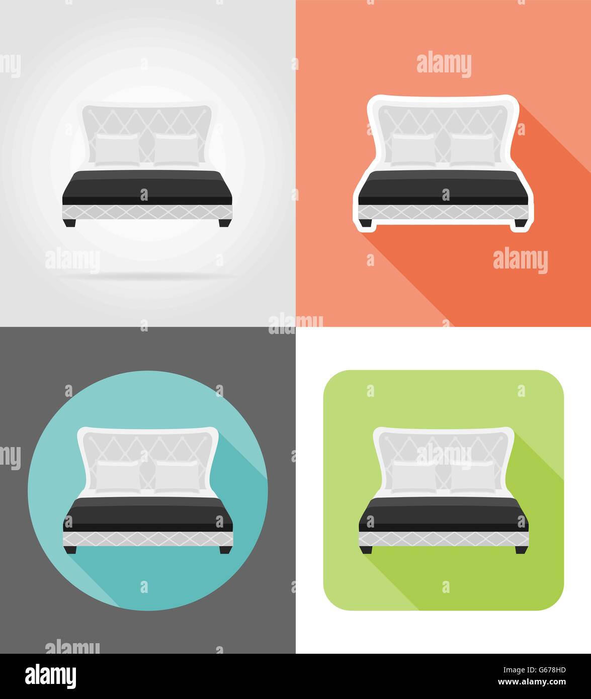 One double bed Stock Vector Images - Alamy