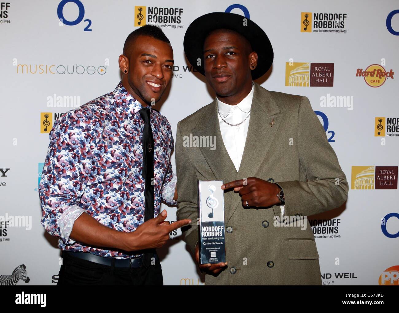 Oritse Williams from JLS and Labrinth with his award for innovation in ...