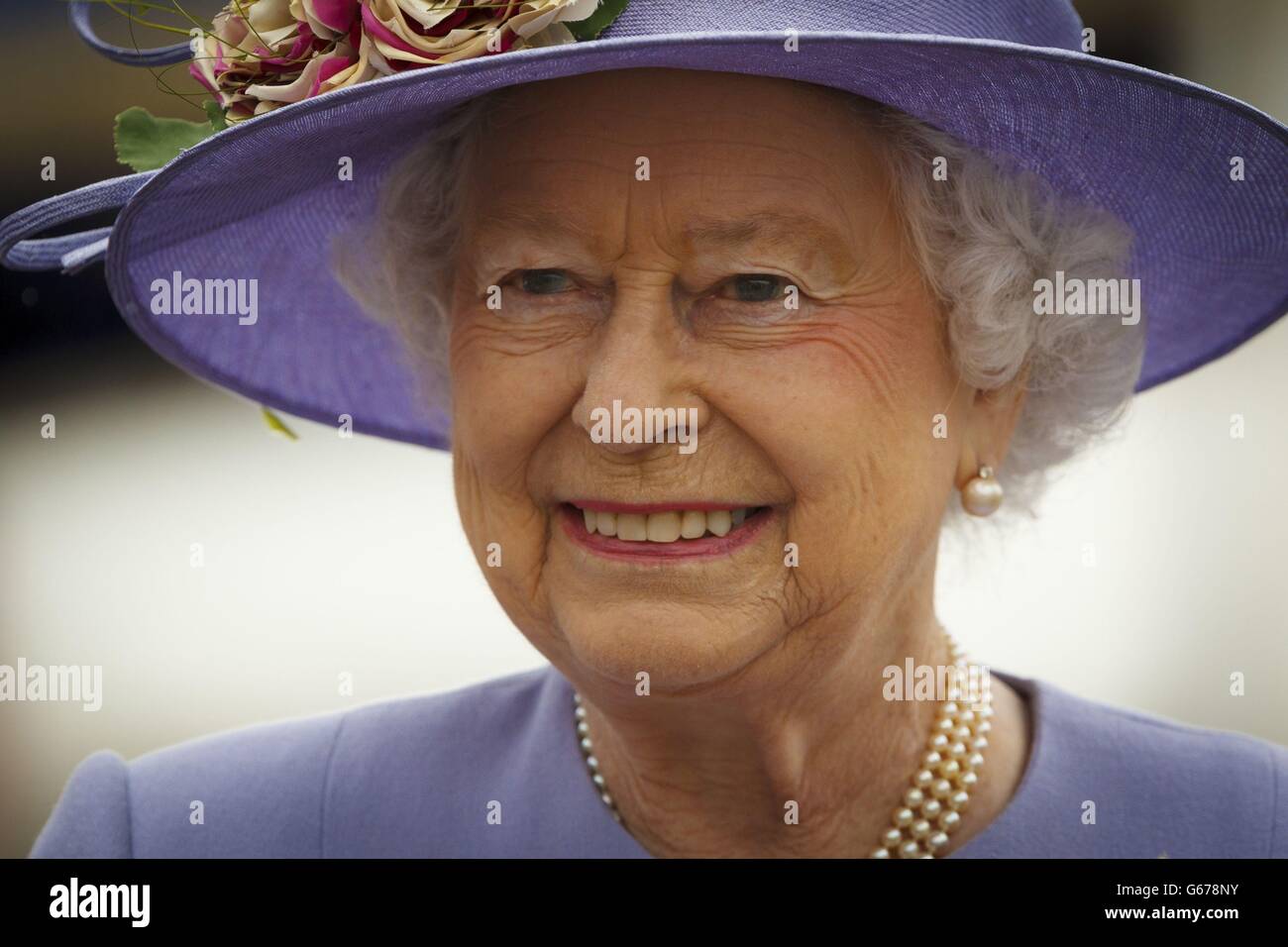Queen Elizabeth II during her visit to Howe Barracks in Canterbury ...