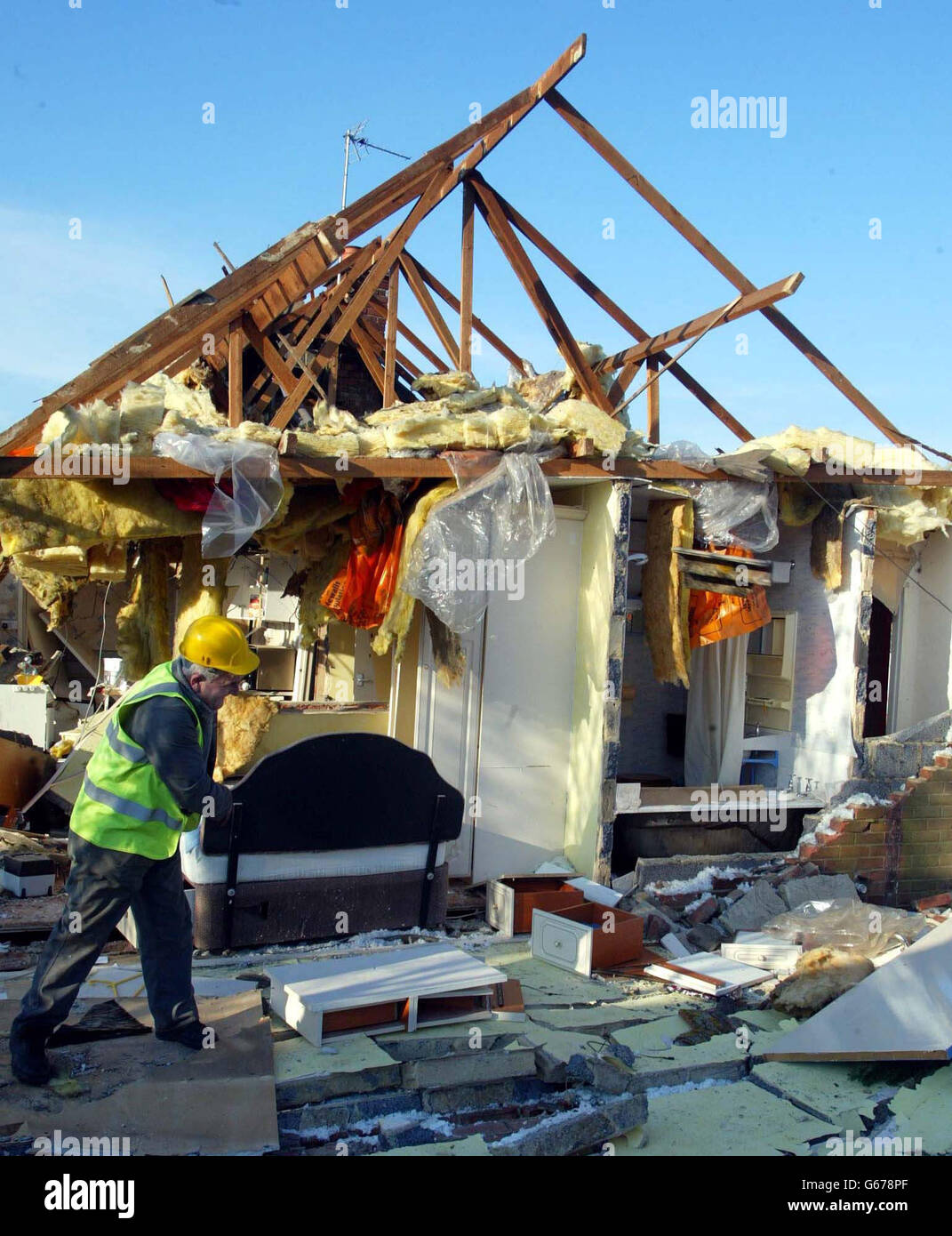 Gas explosion in Bocking Stock Photo - Alamy