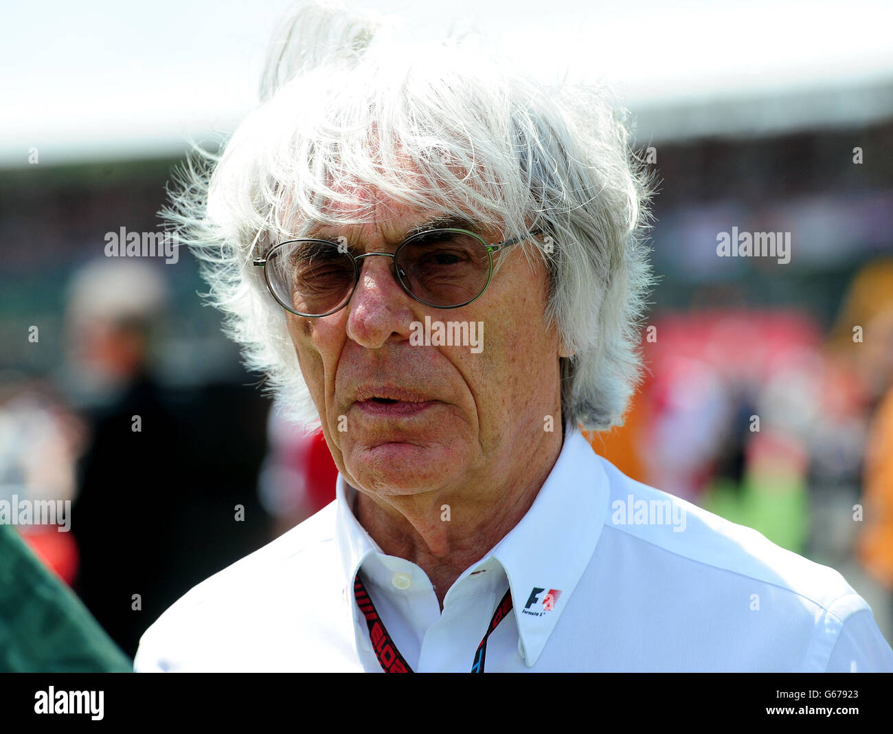 Formula One president and CEO of Formula One Management Bernie Ecclestone on the grid before the ...