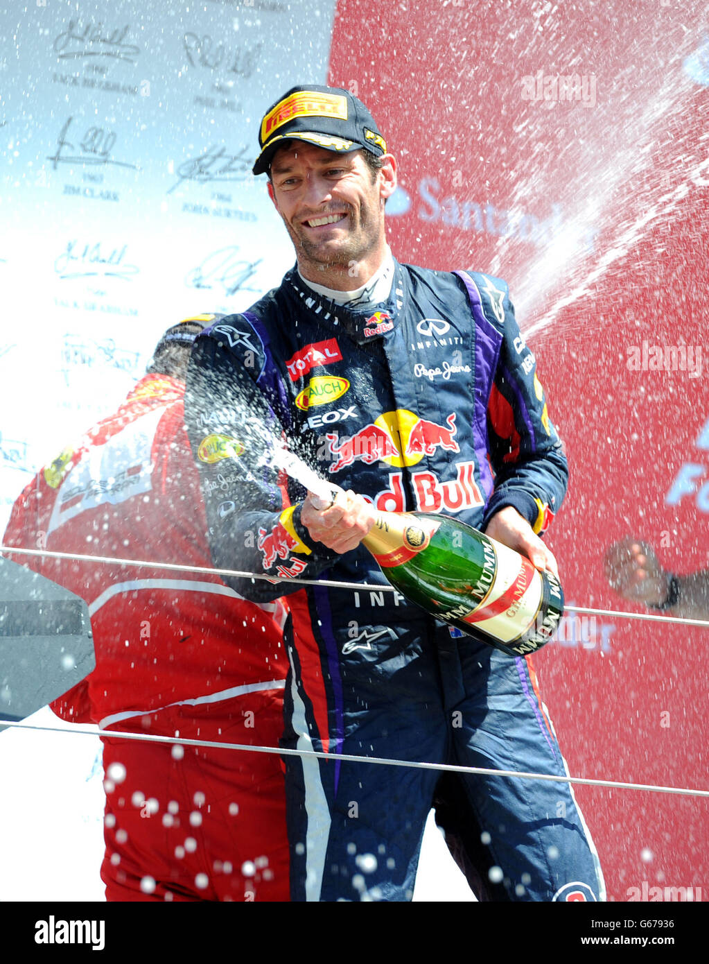 Red bull racing celebrates on podium hi-res stock photography and ...
