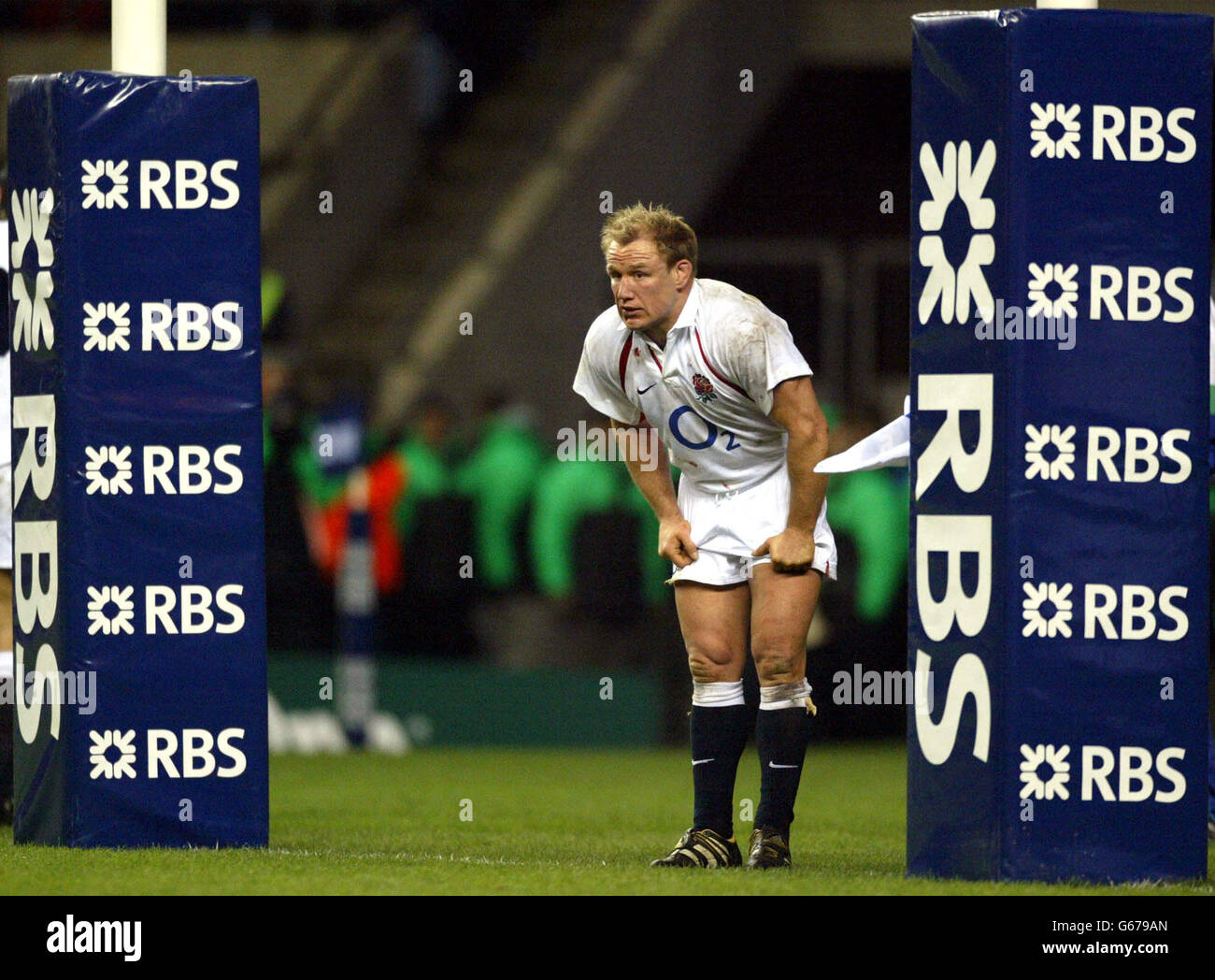 England flanker Neil Back in action during the RBS 6 Nations match ...